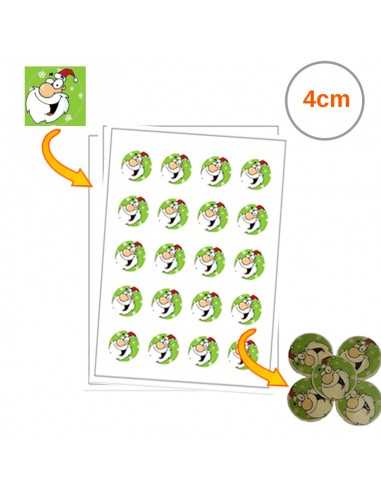 Custom edible print on chocolate transfer sheet round 4 cm - (20 pieces ...